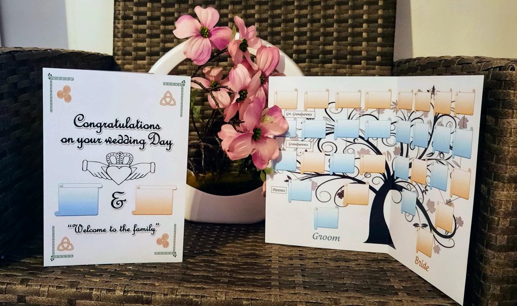 Wedding Family Tree Chart Card - Irish Genealogy Solutions